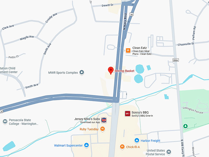 16. shrimp basket (709 n navy blvd) map