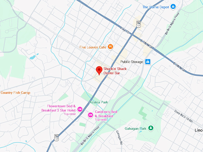16. shuckin' shack oyster bar map