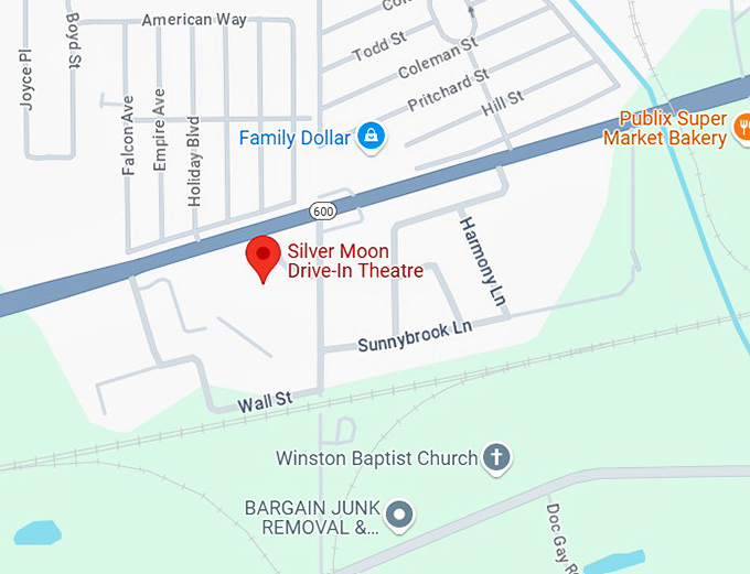 16. silver moon drive in theatre map