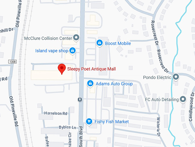 16. sleepy poet antique mall map