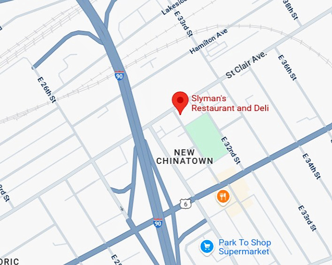 16. slyman's restaurant and deli map