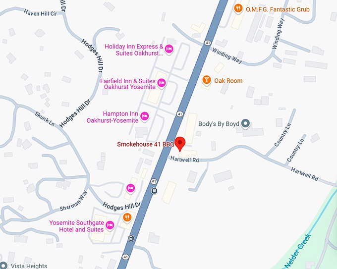 16. smokehouse 41 bbq map