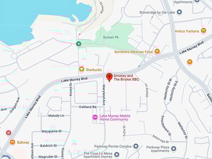 16. smokey and the brisket bbq map