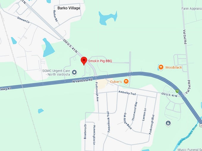 16. smokin&rsquo; pig bbq map