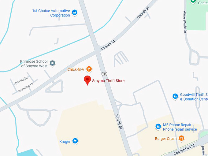 smyrna thrift store map
