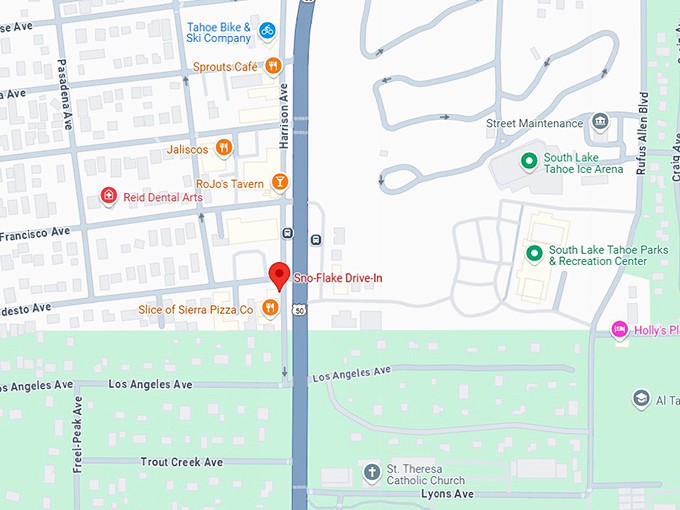 16. sno flake drive in map