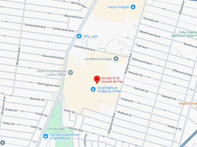 16. society of st. vincent de paul map