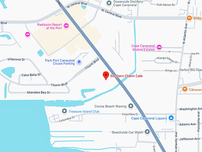 16. southern charm cafe map