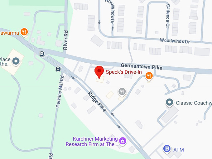 speck's drive in map