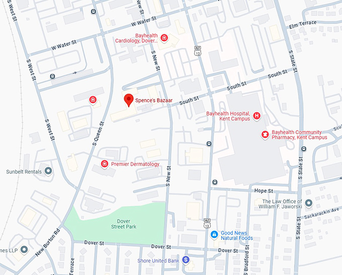 16. spence's bazaar map