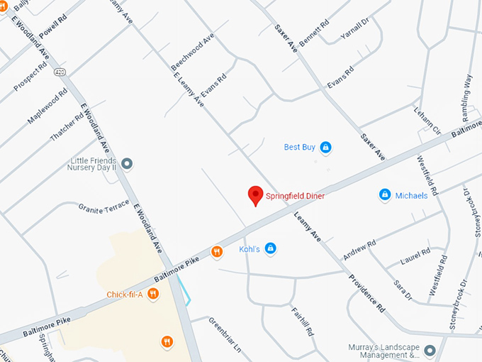 16. springfield diner map