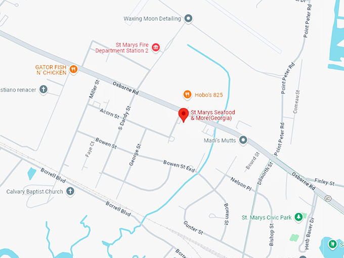 16. st marys seafood & more(georgia) map