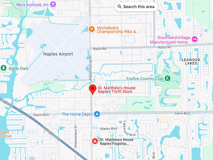 16. st matthew's house naples thrift store map