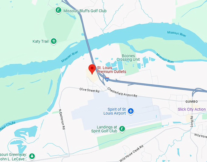 16. st. louis premium outlets map
