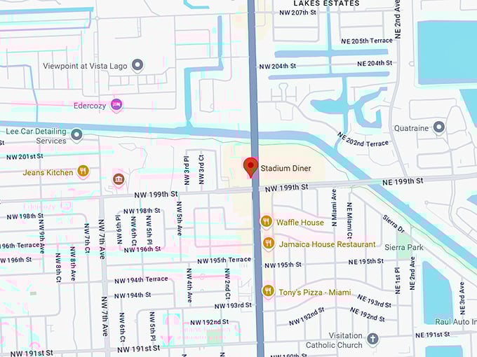 16. stadium diner map