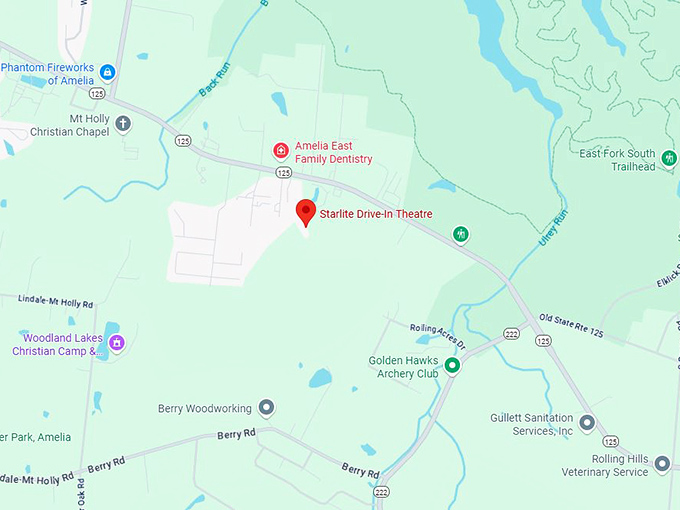 16. starlite drive in theatre (amelia) map