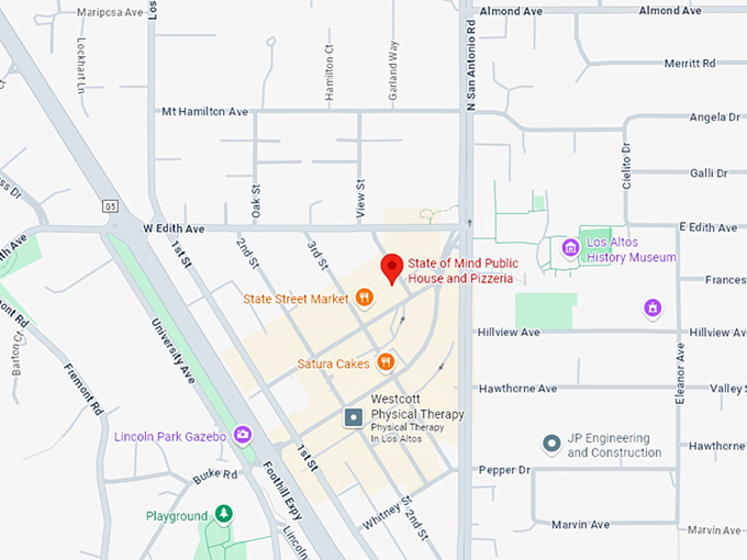 16. state of mind public house and pizzeria map