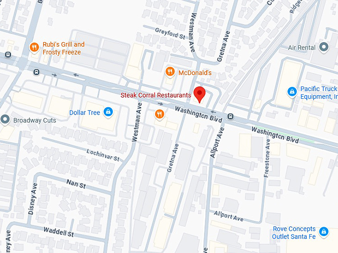 16. steak corral restaurants map