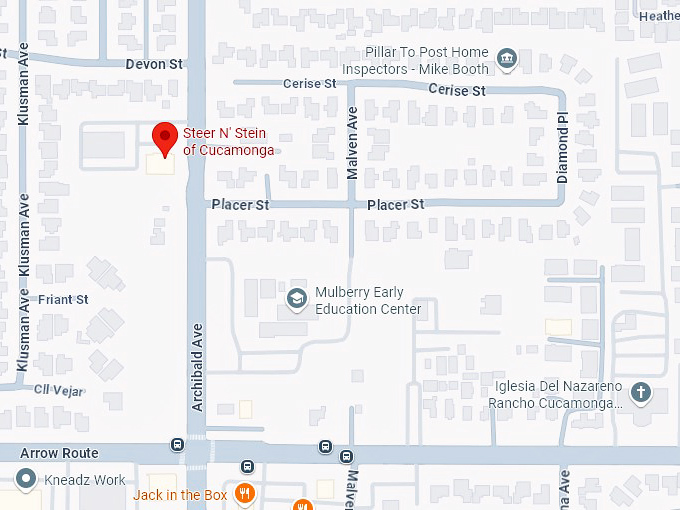 16. steer n' stein of cucamonga map