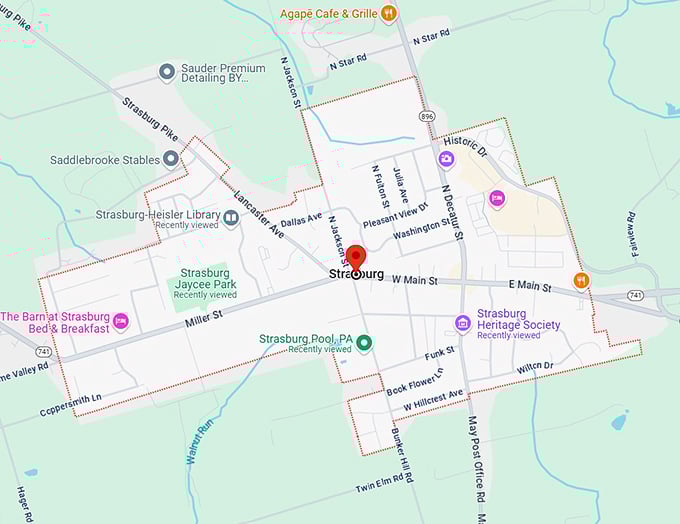 16. strasburg, pa map