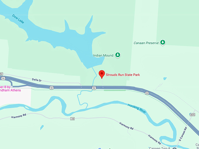 16. strouds run state park map