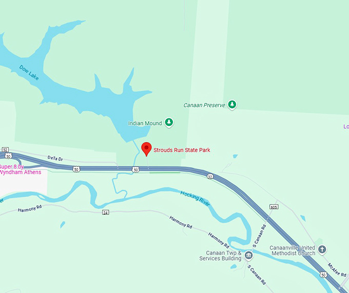 16. strouds run state park map