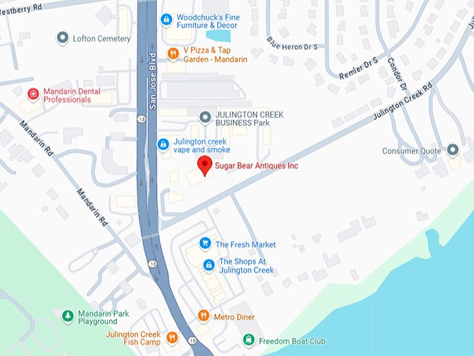 16. sugar bear antiques inc. map