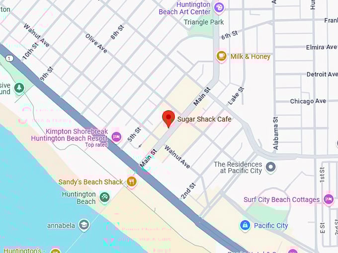 16. sugar shack cafe map