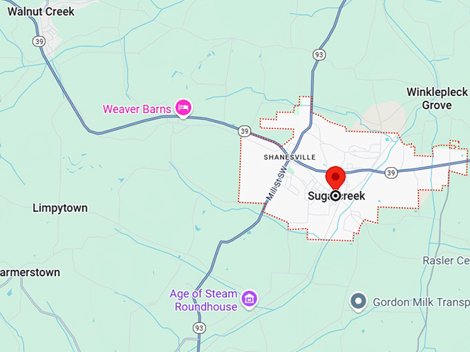 16. sugarcreek, oh map