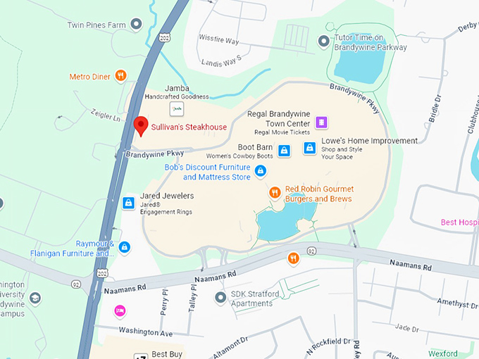 16. sullivan's steakhouse map