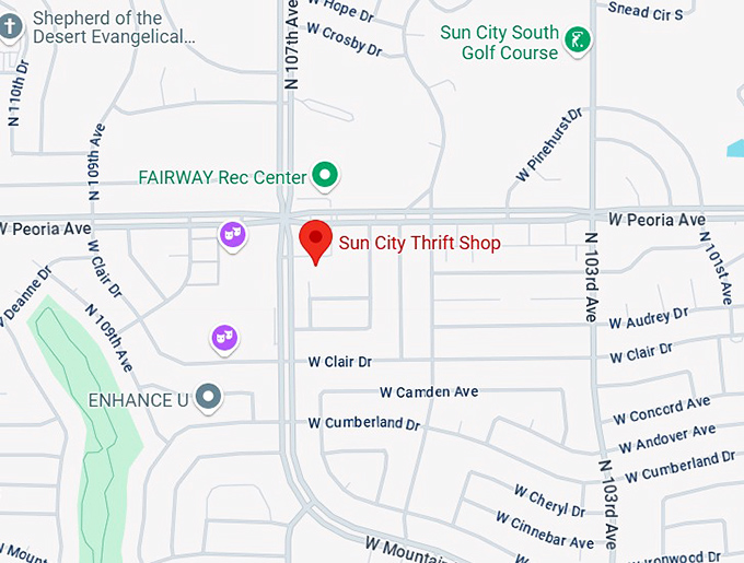 16. sun city thrift shop map