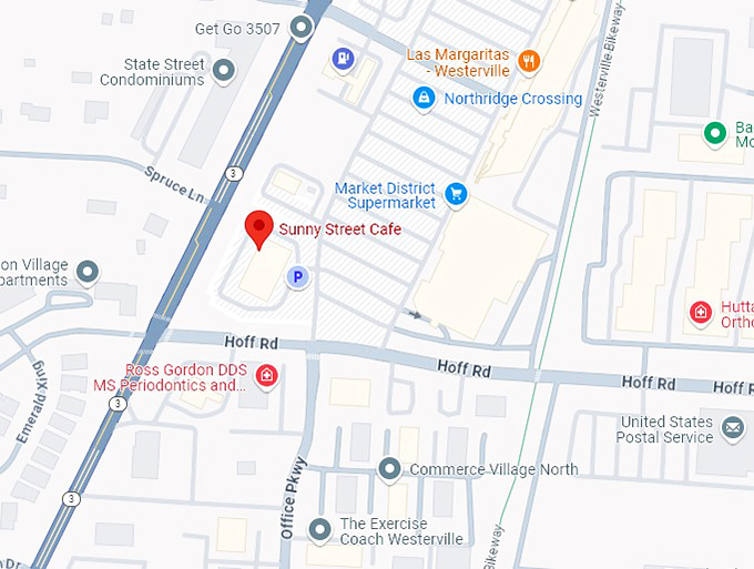 16. sunny street caf&eacute; map