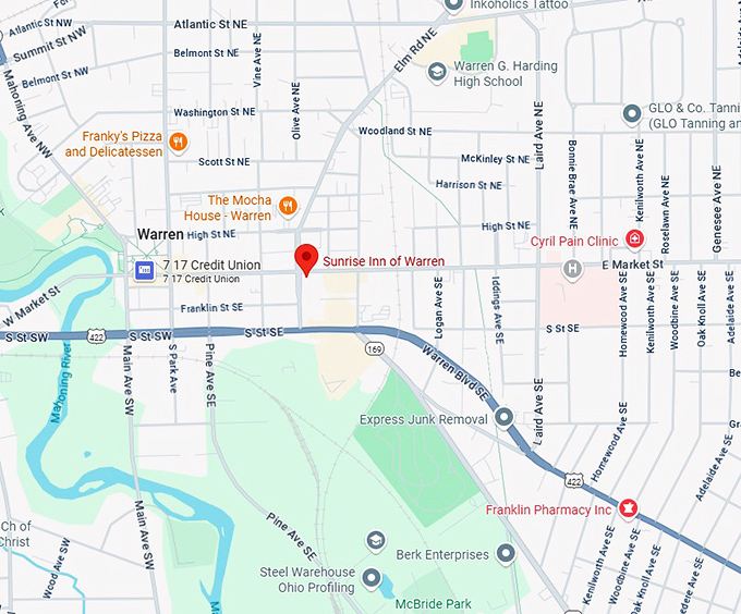 16. sunrise inn of warren map