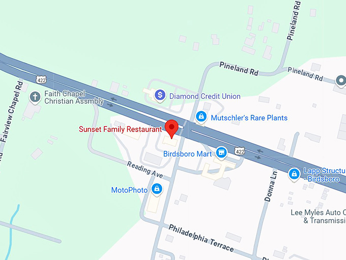 16. sunset family restaurant map