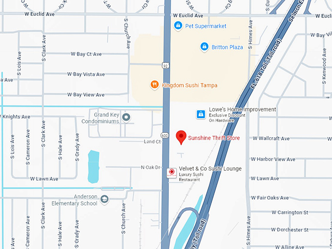 16. sunshine thrift map