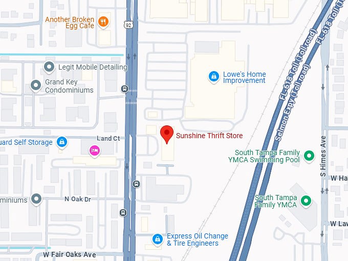 16. sunshine thrift store map