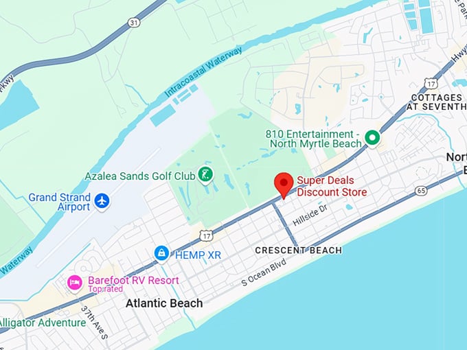 16. super deals discount store map