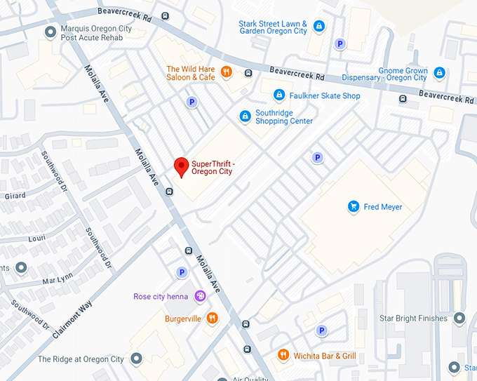 16. superthrift oregon city map