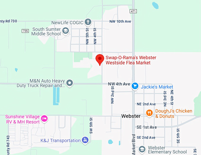 16. swap o rama's webster westside flea market map