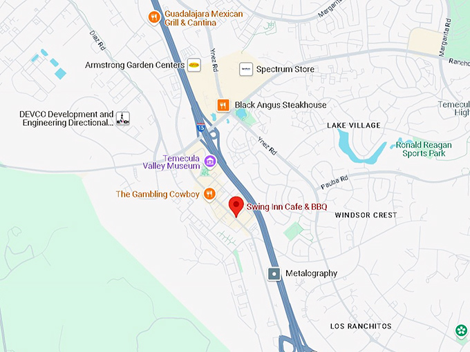 16. swing inn cafe & bbq map