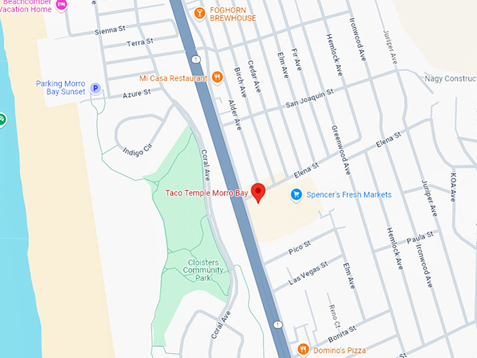 16. taco temple morro bay map