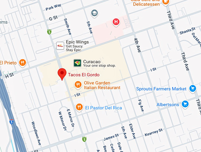 16. tacos el gordo map