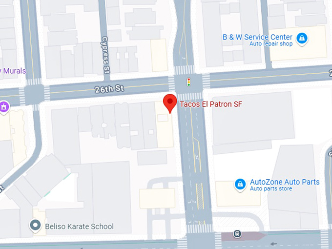 16. tacos el patron map