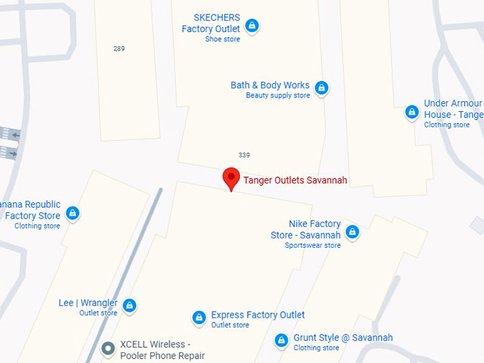 16. tanger outlets savannah map