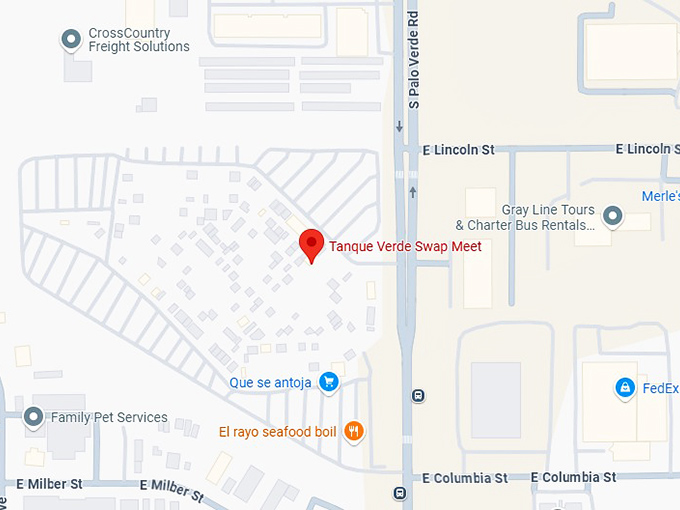 16. tanque verde swap meet map