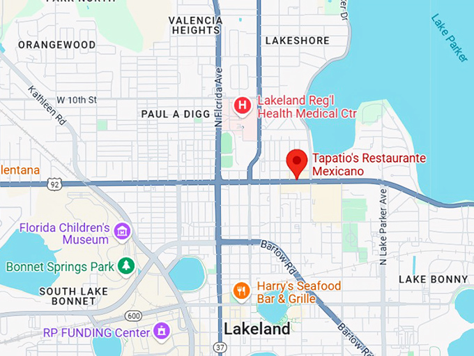 16. tapatio's restaurante mexicano map