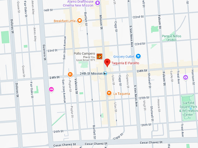 16. taquer&iacute;a el farolito map