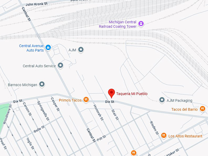 16. taqueria mi pueblo map