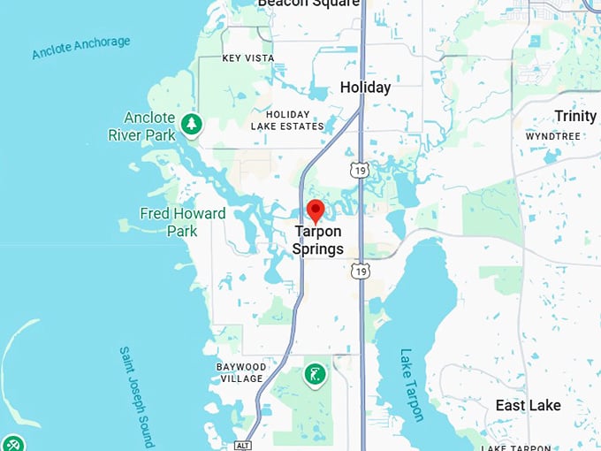 16. tarpon springs map