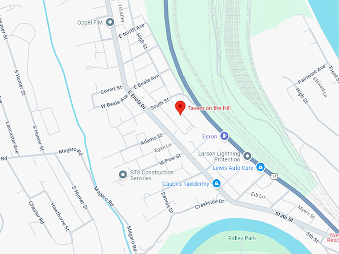 16. tavern on the hill map